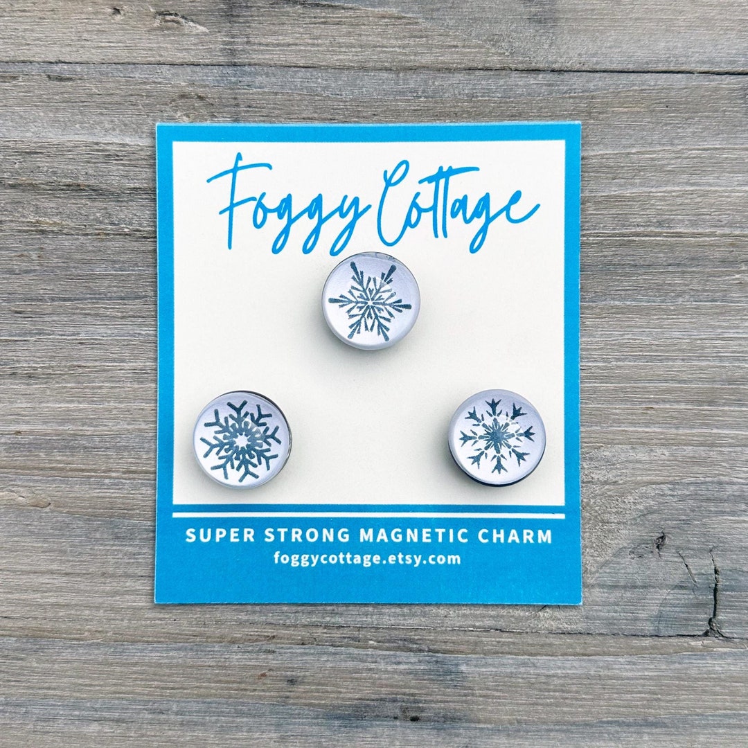 Snowflake Fridge Magnets Set of 3 Activity Calendars Super Strong ...