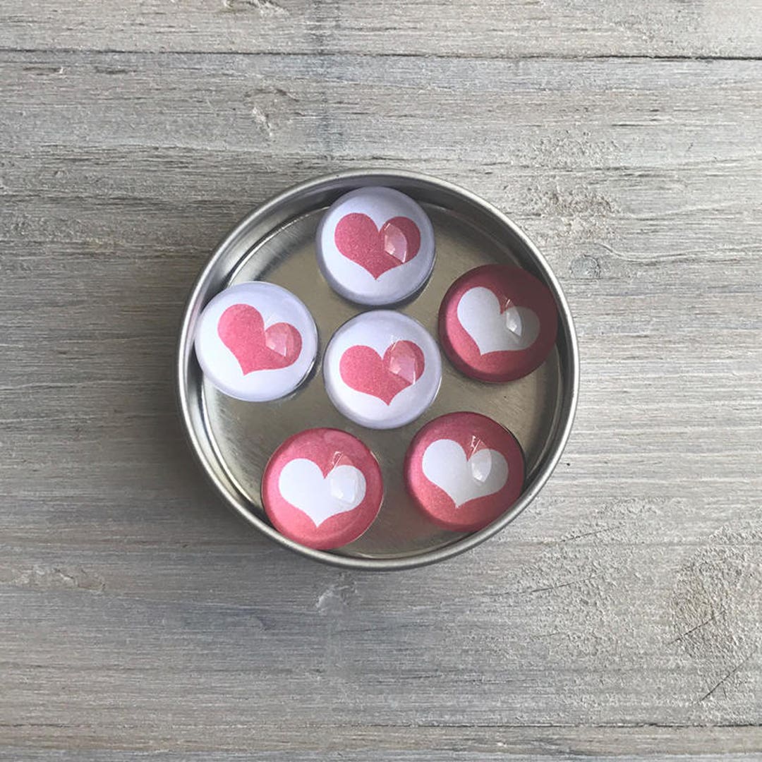Heart Fridge Magnets Set of Six Valentines Day Activity Calendars Super ...