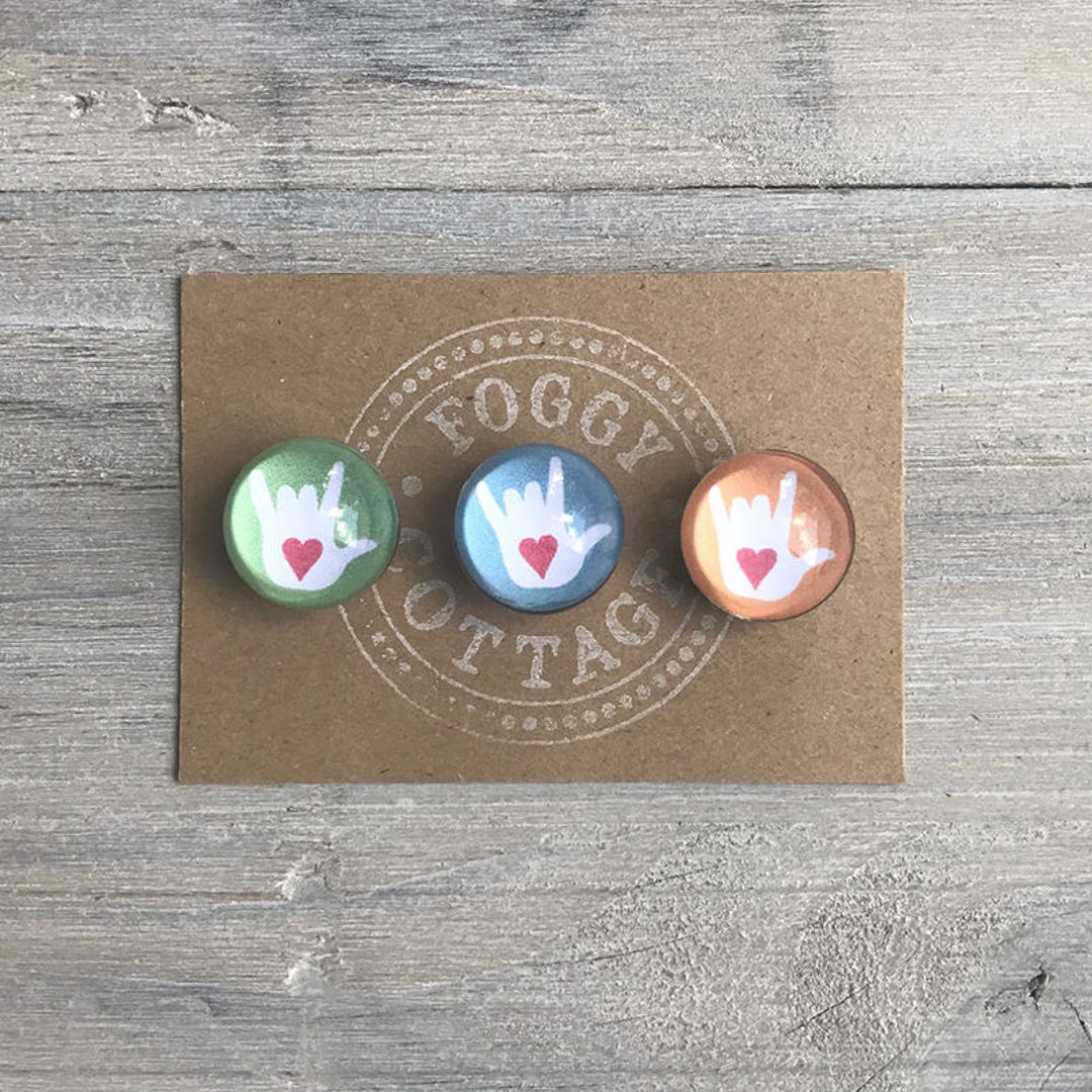 ASL Sign Language Fridge Magnets I Love You Set of Three - Etsy