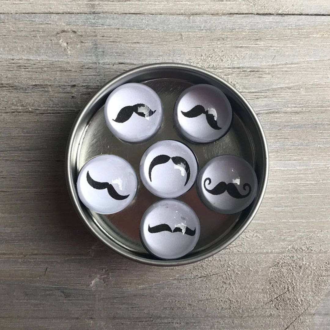 Mustache Fridge Magnets Set of Six Activity Calendars Super Strong ...