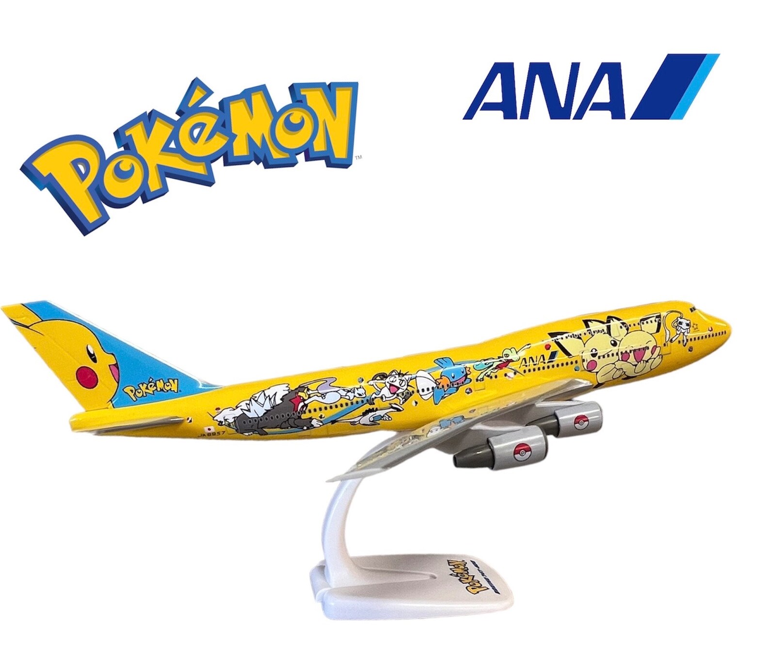 POKEMON Boeing 747 Nippon Airlines Snap Fit Aircraft Model 1/250 Scale ...