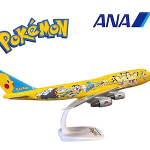 POKEMON Boeing 747 Nippon Airlines Snap Fit Aircraft Model 1/250 Scale ...