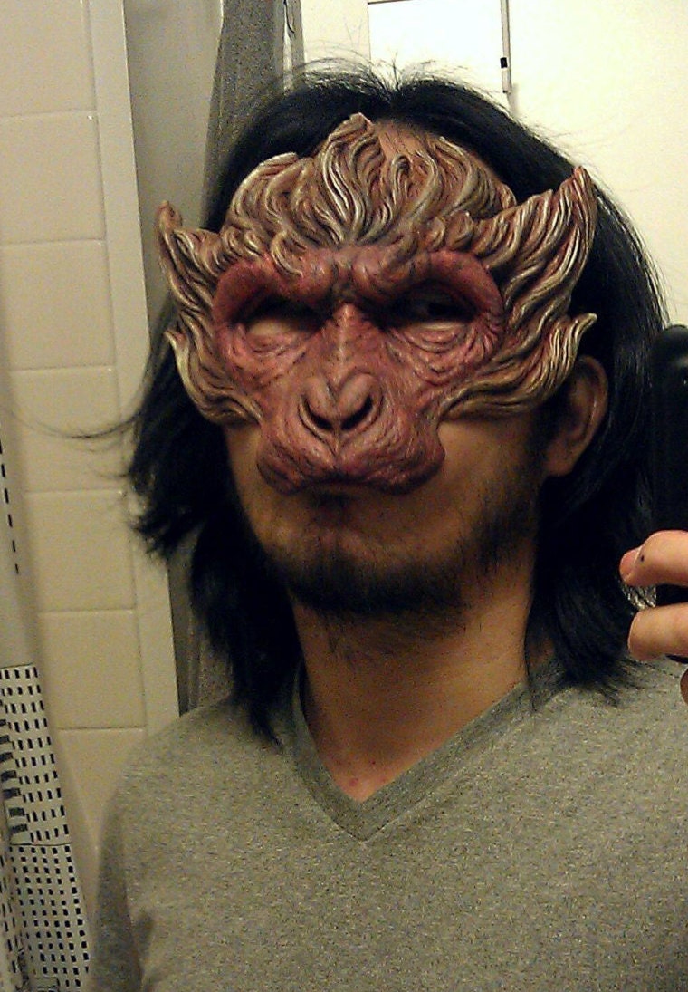 SARU Mask Painted Monkey Mask Monkey King - Etsy