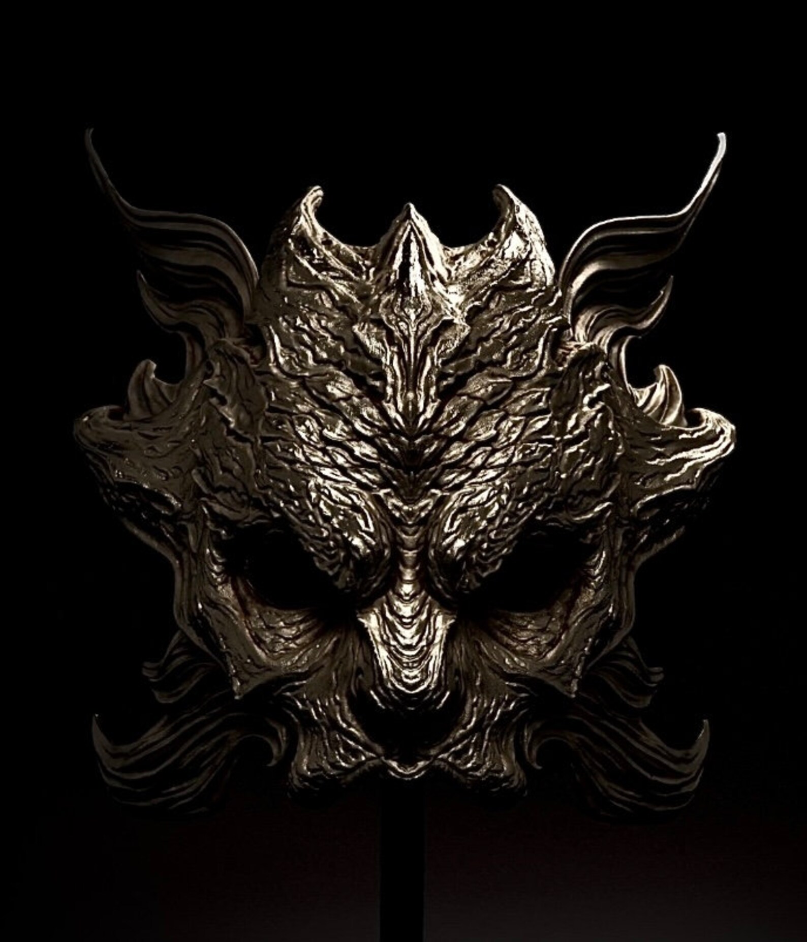 Asanak Fish Dragon 1/2 Scale Mask With a Base Faux Metal Finish - Etsy
