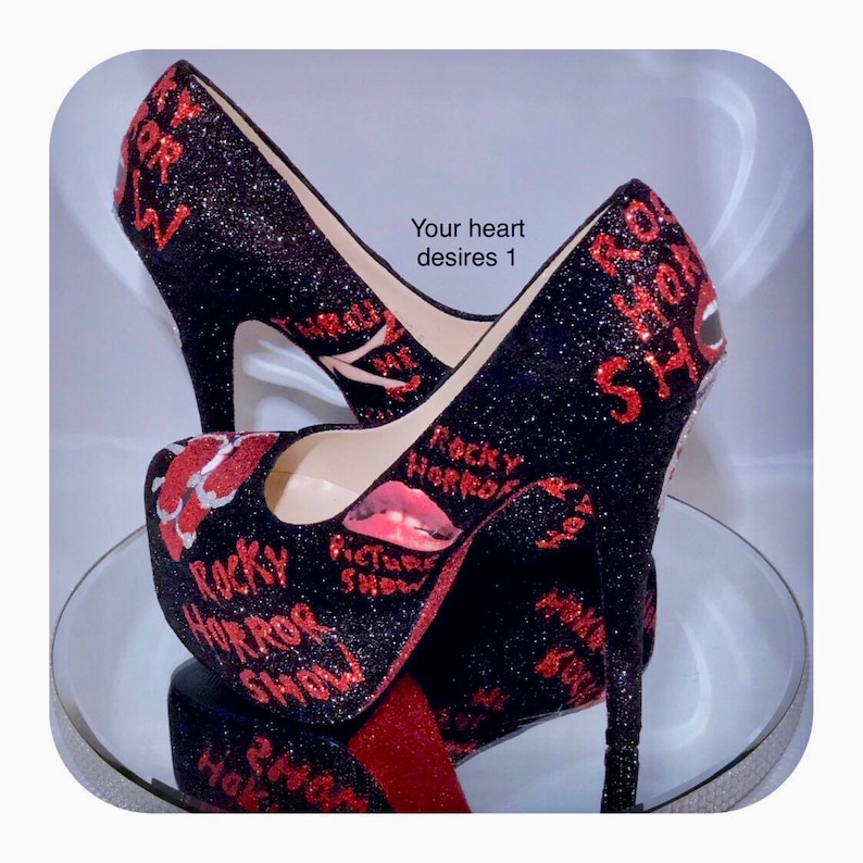 Rocky horror women's high heel shoes cosplay custom shoes | Etsy