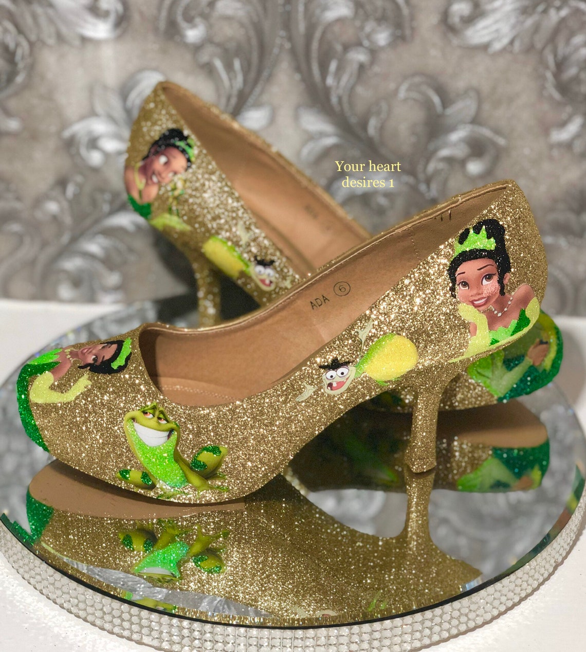 PRINCESS TIANA Shoes Princess and Frog Low Heel Pumps - Etsy UK