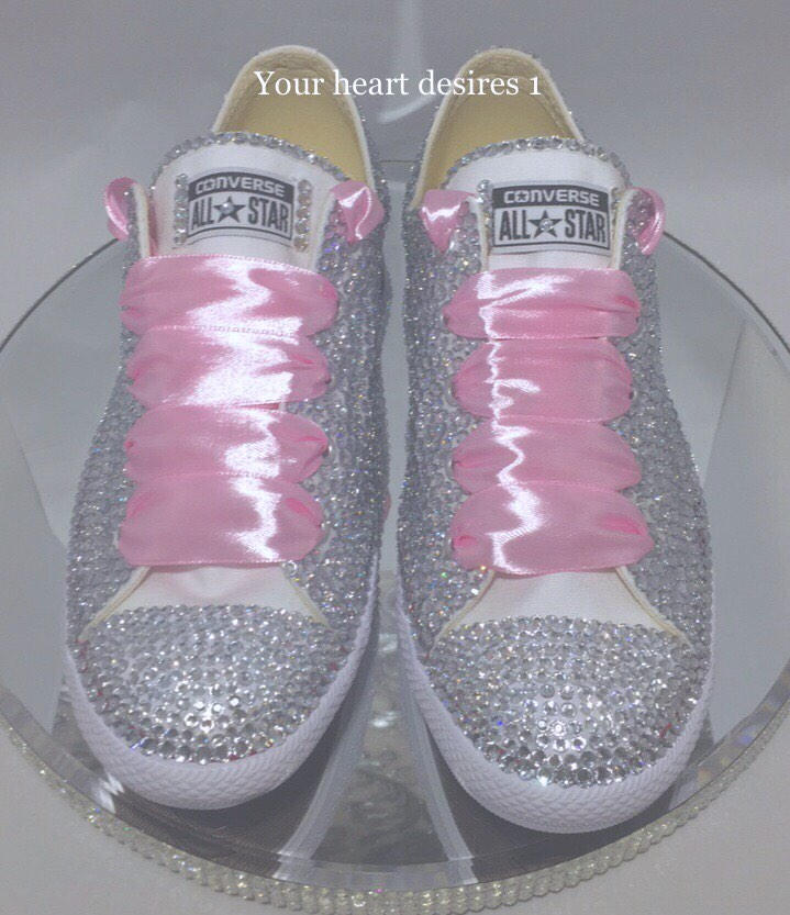 Wedding Converse pumps Swarovski crystal custom bridal pumps | Etsy