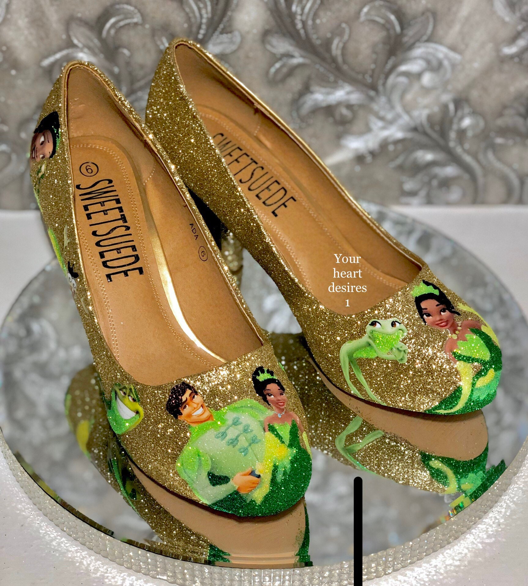 PRINCESS TIANA Shoes Princess and Frog Low Heel Pumps - Etsy UK