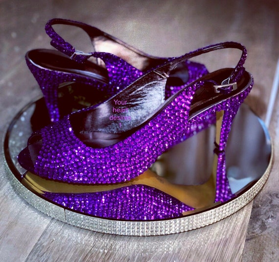 Purple Sparkly Wedding Shoes