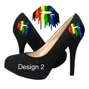 LGBTQIA Shoes Pride Heels Drag Queen High Heels Crossdresser Pumps ...