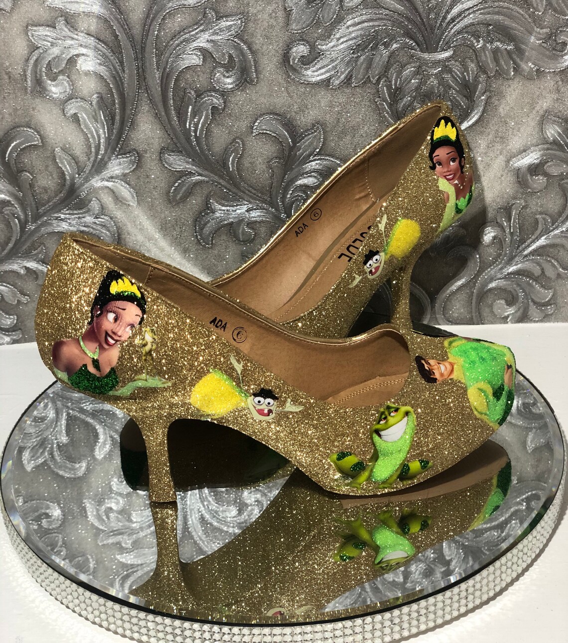 PRINCESS TIANA Shoes Princess and Frog Low Heel Pumps - Etsy UK