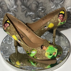 PRINCESS TIANA Shoes Princess and Frog Low Heel Pumps - Etsy UK