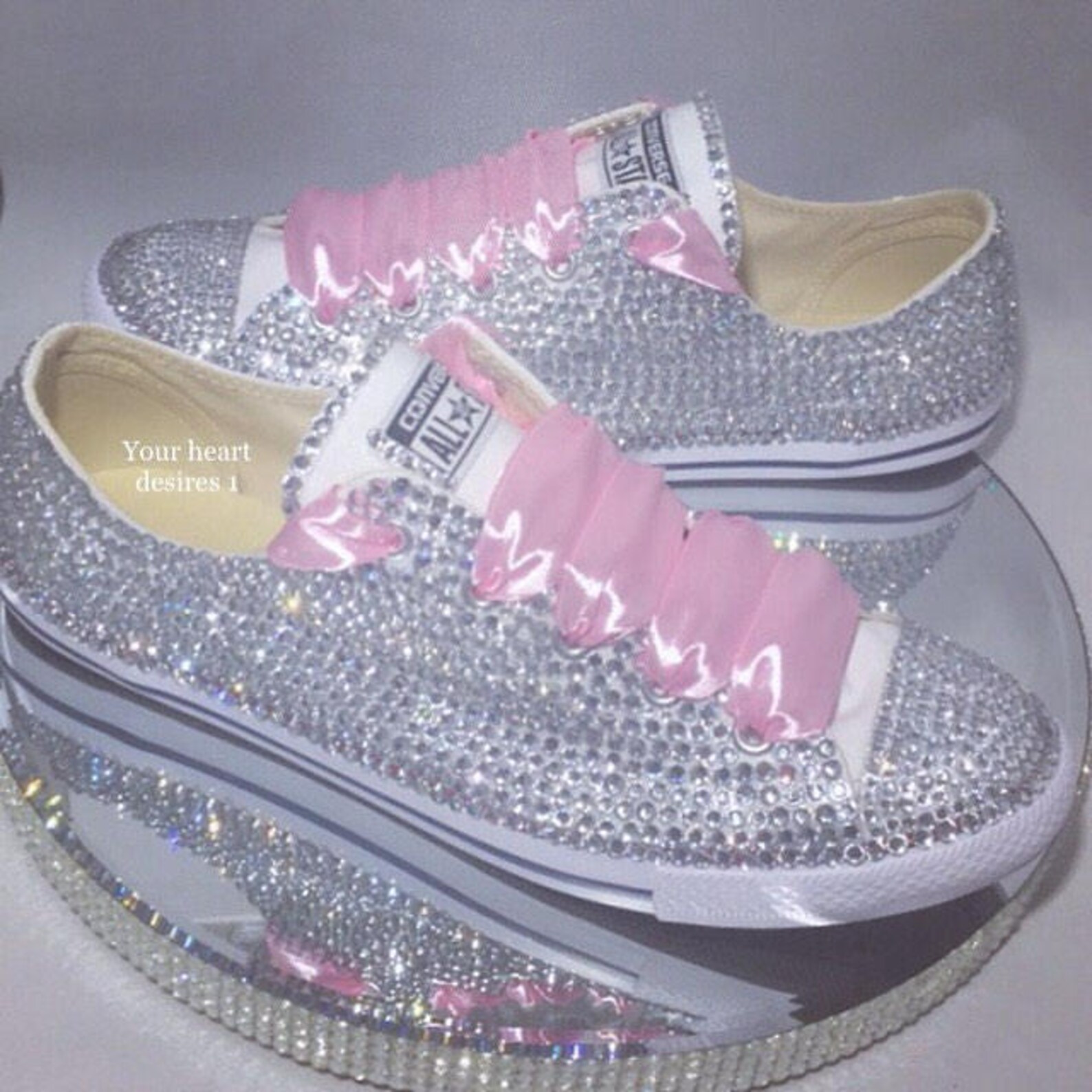 Wedding Converse pumps Swarovski crystal custom bridal pumps | Etsy