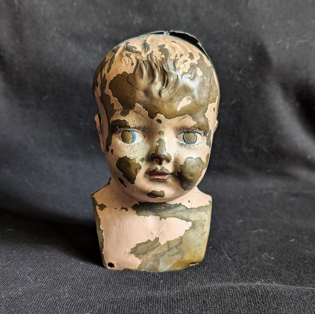 Antique Dolls Head. Worn, Decrepit, Scary. Great Halloween Decoration ...