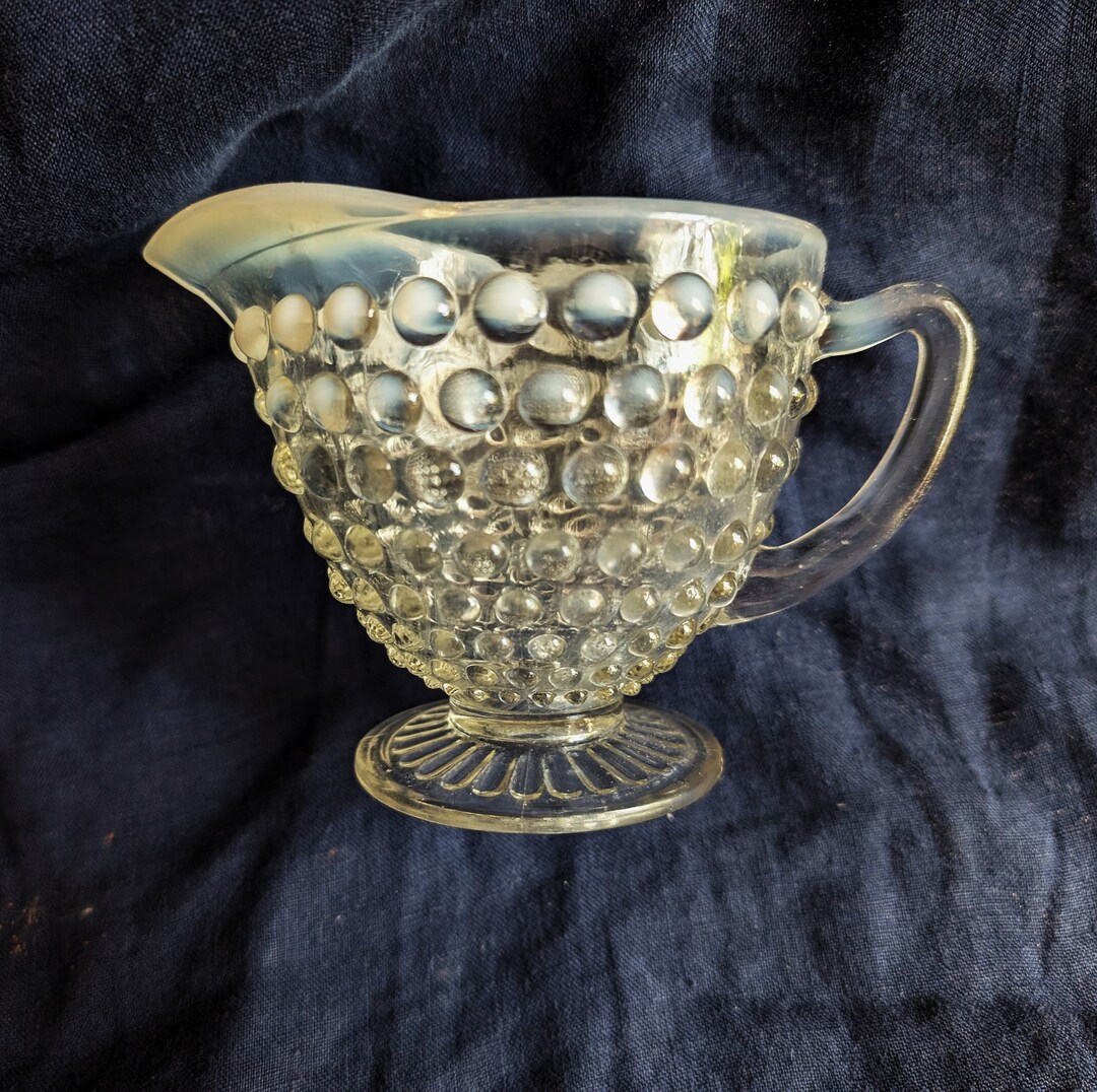 Fenton Hob Nail Creamer or Small Pitcher. Opalescent. 1940's. - Etsy