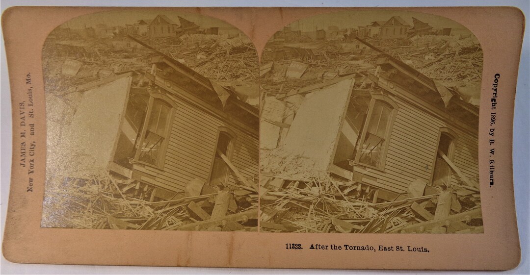 Three Stereoptic 3D Photo Cards of the St Louis Tornado, 1896. - Etsy