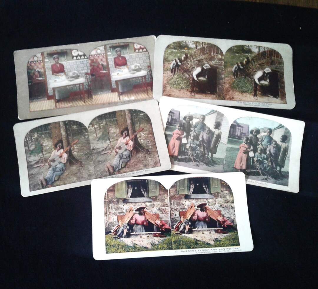 Five African American Black History Stereoscope/stereoscopic Cards ...