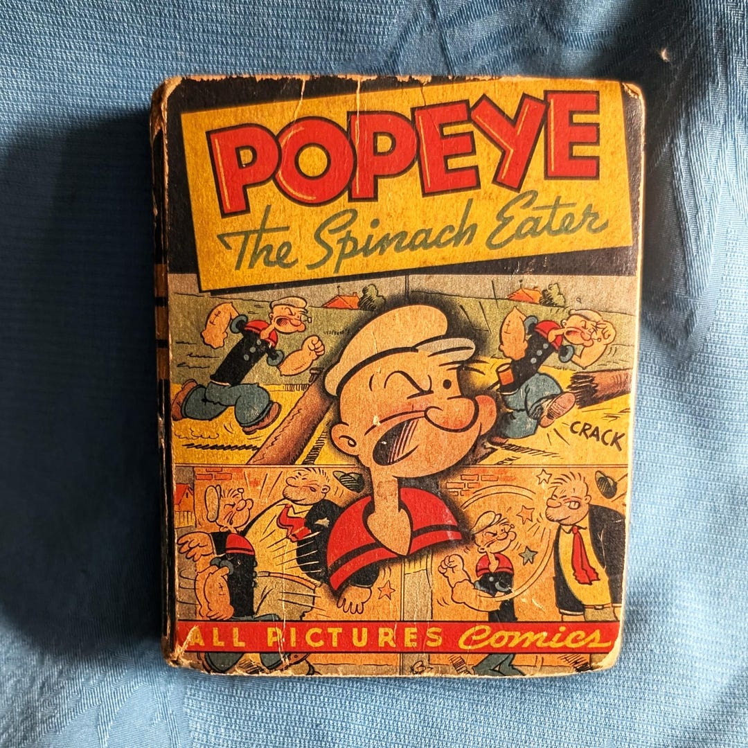 Popeye the Spinach Eater Better Little Book 1480. 1945. - Etsy