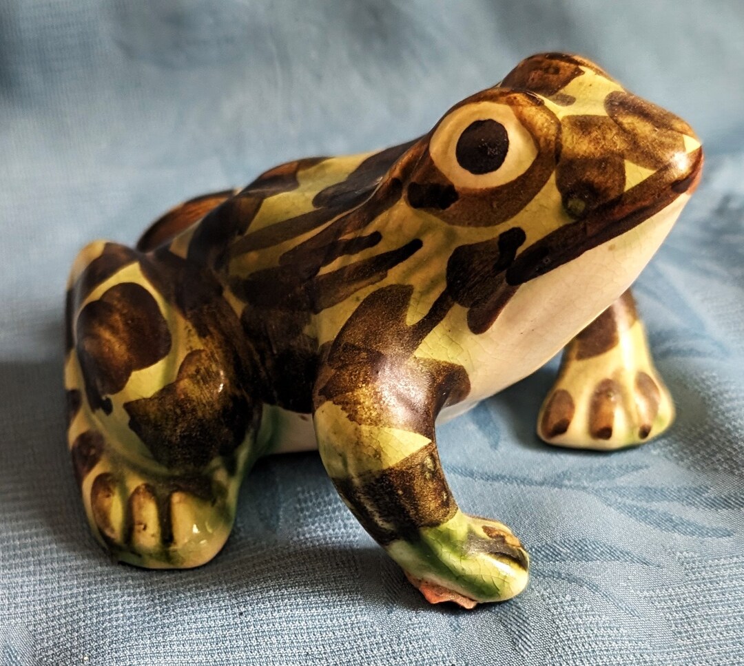 Heavy Ceramic Hand Painted Frog. 1970's. Brush Mccoy. - Etsy