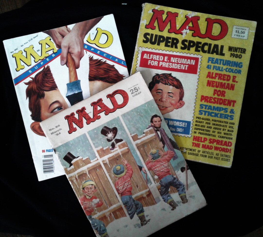 Three Mad Magazines. #85-1964, #33-1980 (super Special), #81-1992 ...