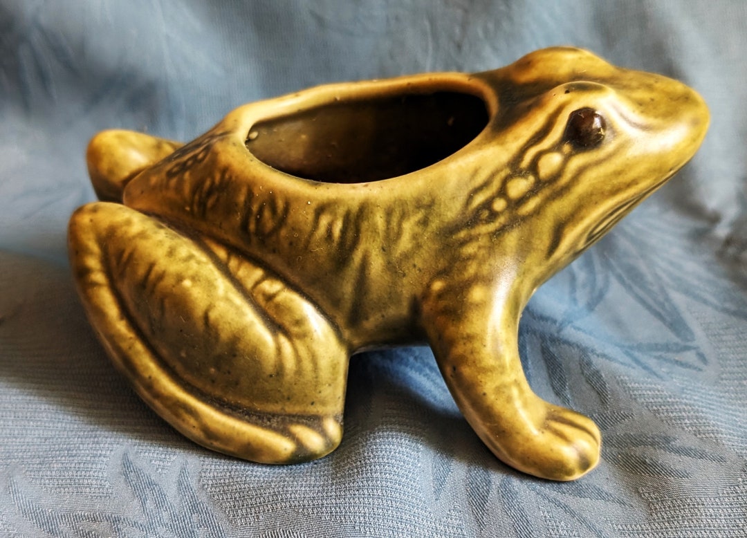 Mid Century Ceramic Frog Planter. - Etsy