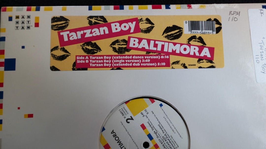 Baltimora "tarzan Boy" Manhattan Records 12" Vinyl Single. 1985. Dance ...