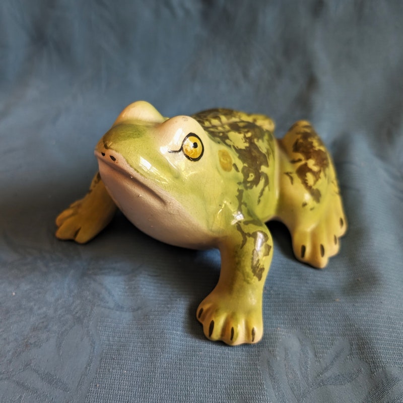 Vintage Ceramic Frog - Etsy