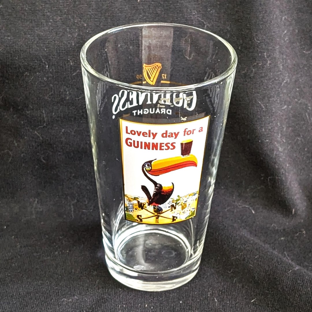 Guinness Toucan Drinking Glass. 1990's. - Etsy