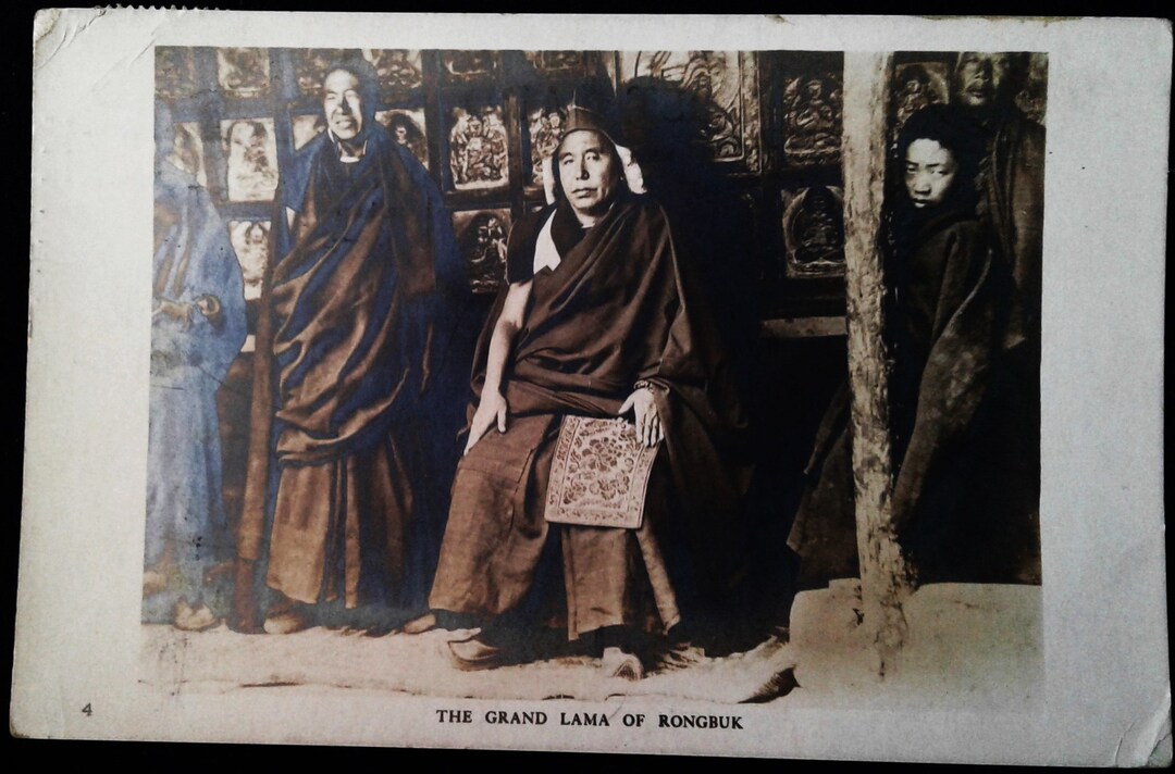 The Grand Lama Rongbuk Monastery Mount Everest Expedition. 1922. Real ...