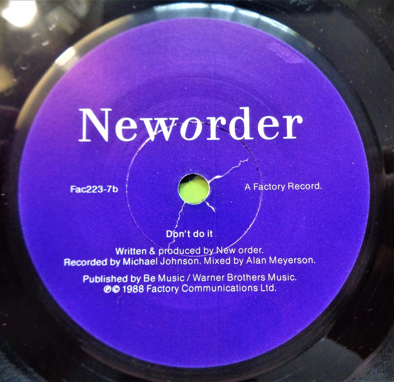 New Order fine Time Belgium Benelux Vinyl 45 - Etsy