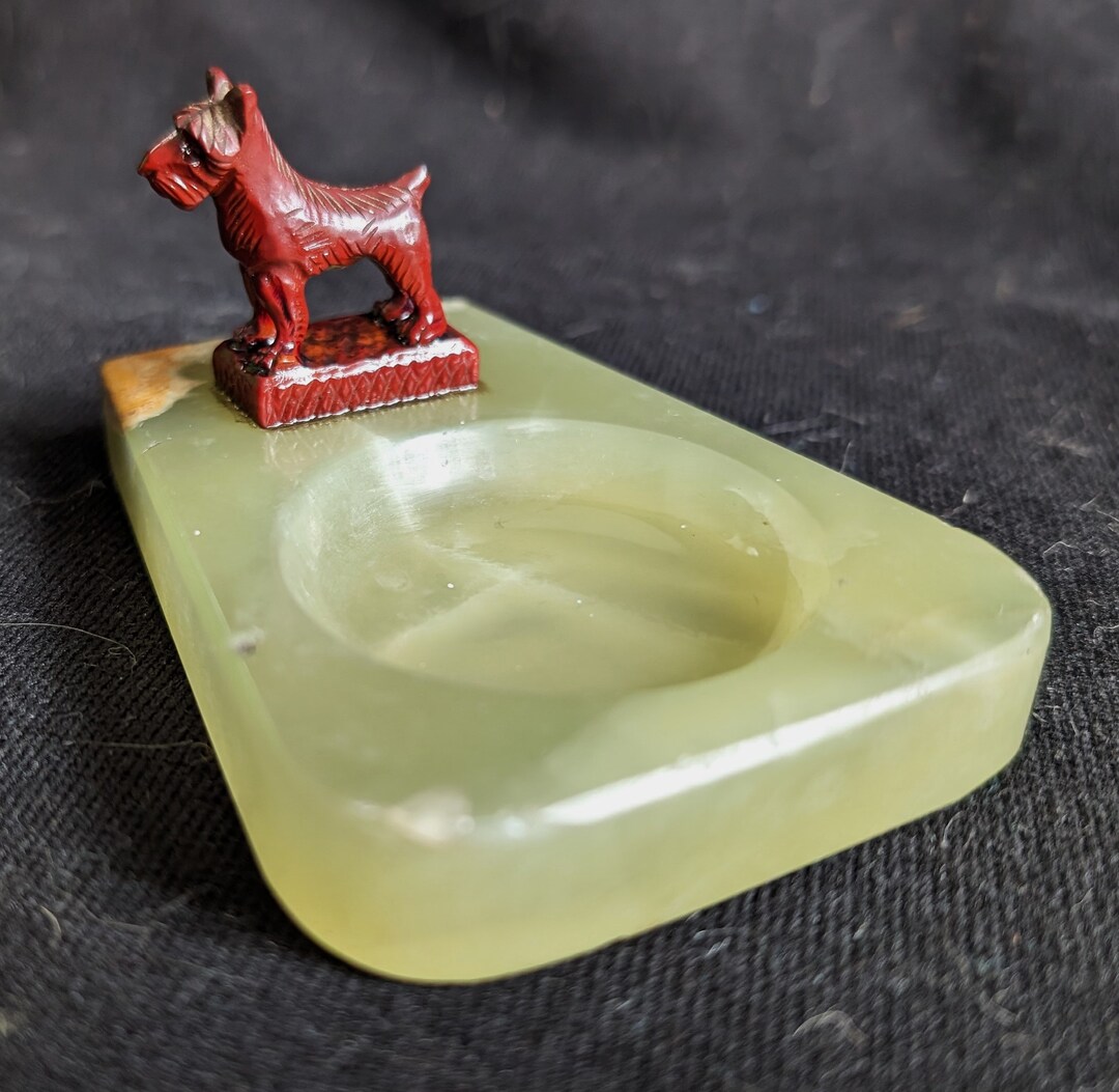 Green Marble-scotty Dog Ring/key Holder. 1930's. - Etsy