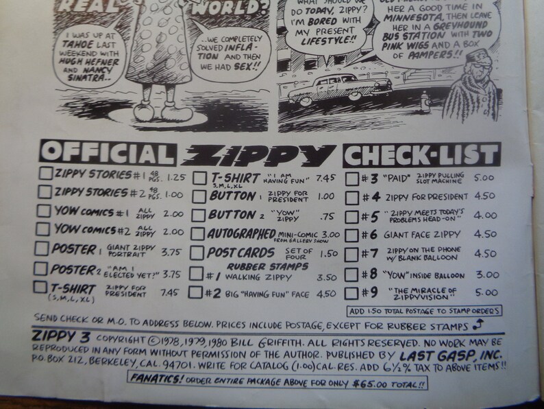 Zippy Comic 3. 1980. Underground Comic. Dark Humor. - Etsy
