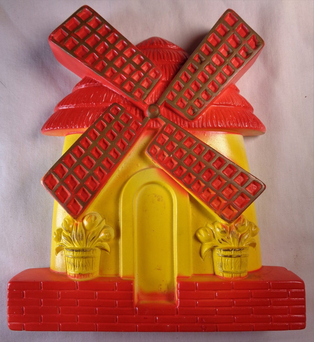 Plaster Dutch Windmill Wall Hanging. 1977 - Etsy