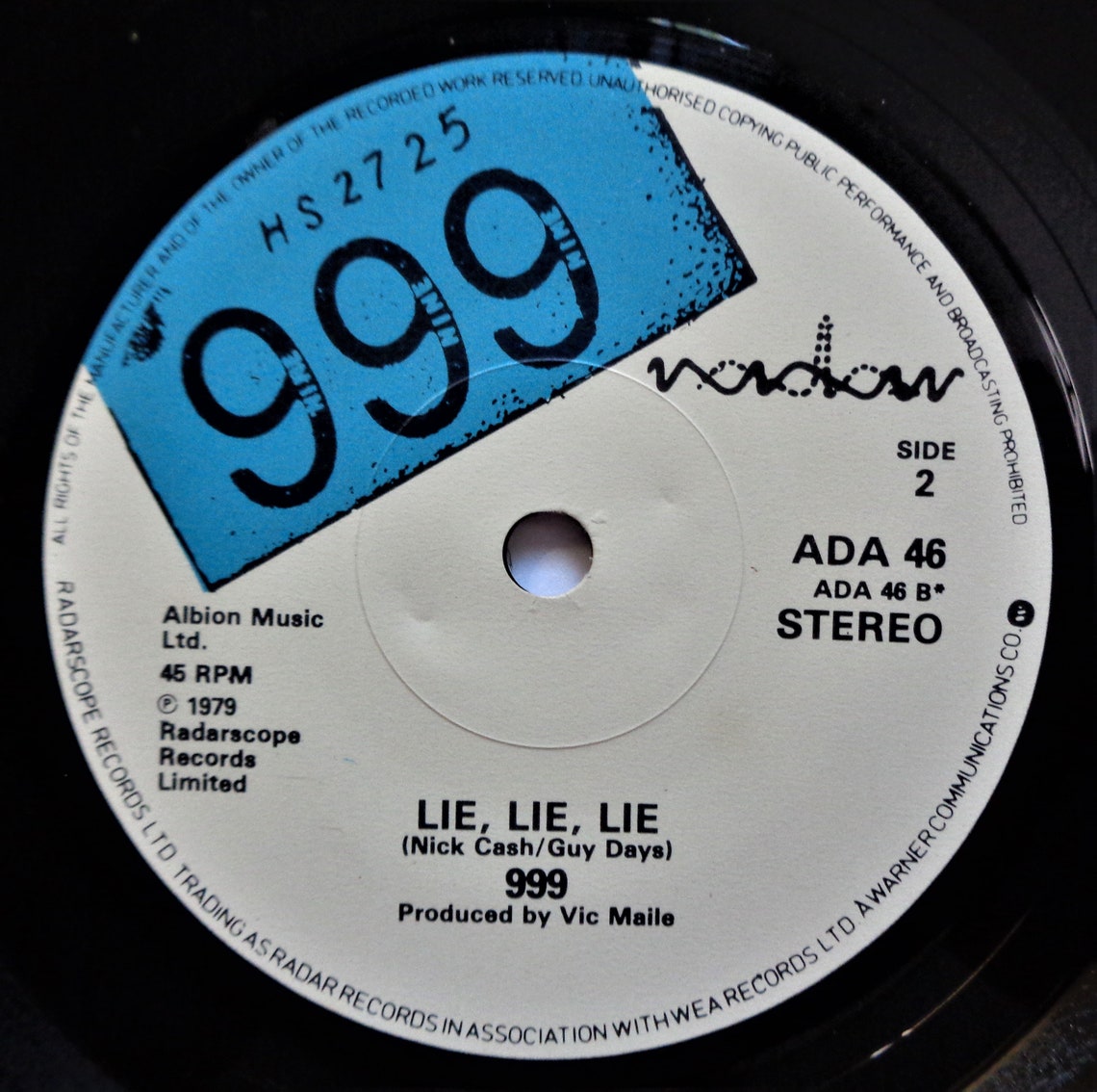 999 "found Out Too Late" British Vinyl 45 Record. 1979. - Etsy