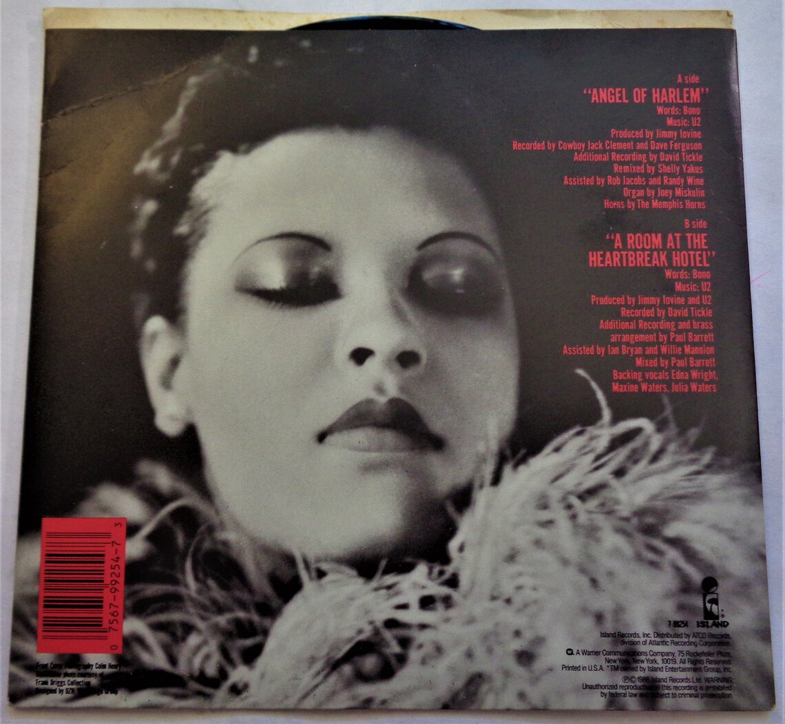 U2 angel of Harlem US Vinyl 45 Record. 1988. - Etsy