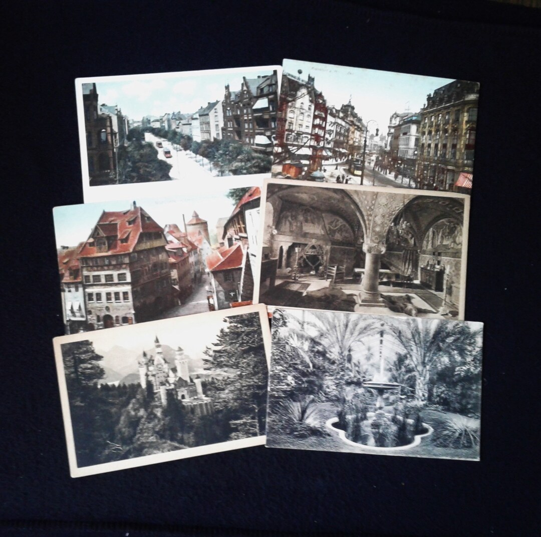 Six Antique German Linen & Pre-linen Postcards. 1920's and 1930's. - Etsy