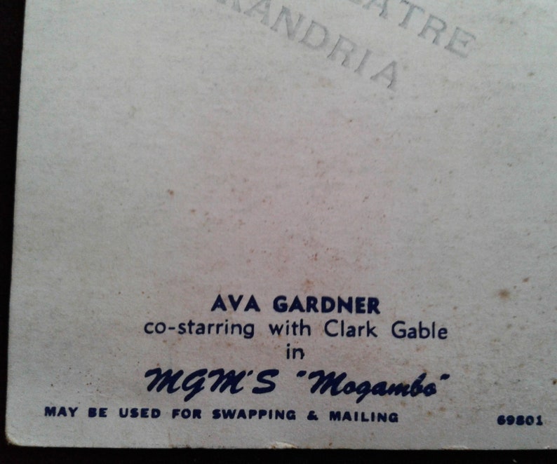 Ava Gardner Postcard. Advertising Mgm's - Etsy