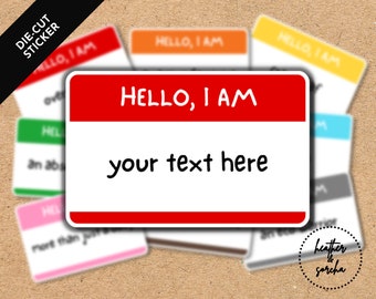 Hello I Am Sticker - Etsy