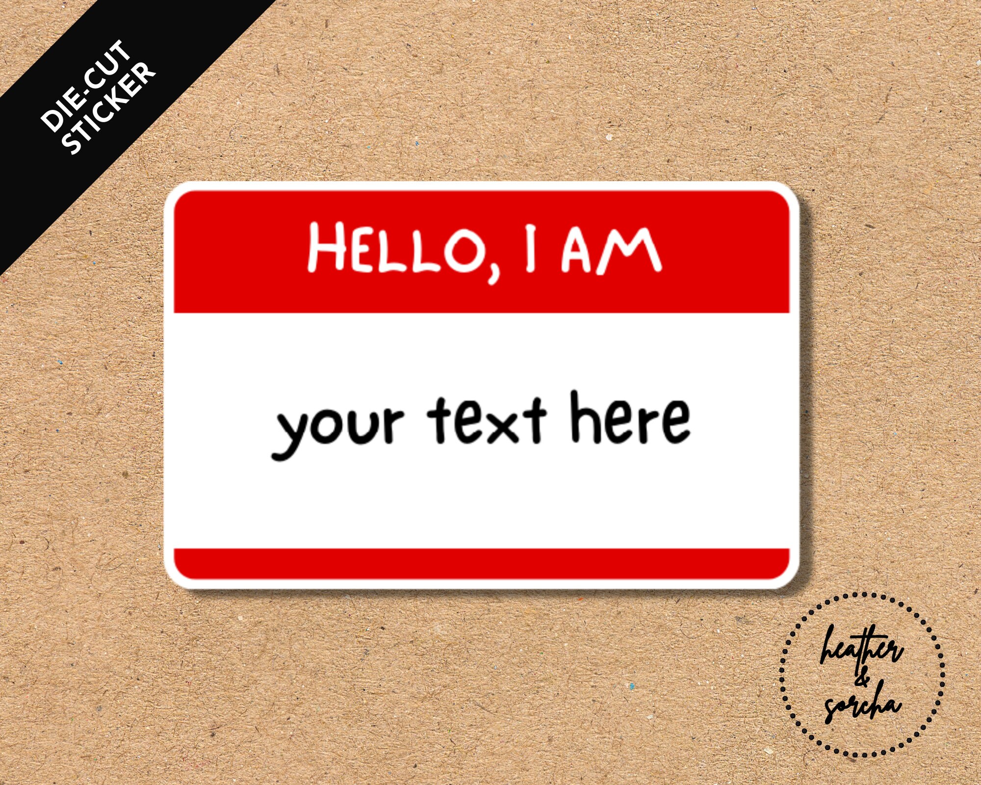 Custom Hello I Am Nametag Sticker Personalized Quote Decal - Etsy