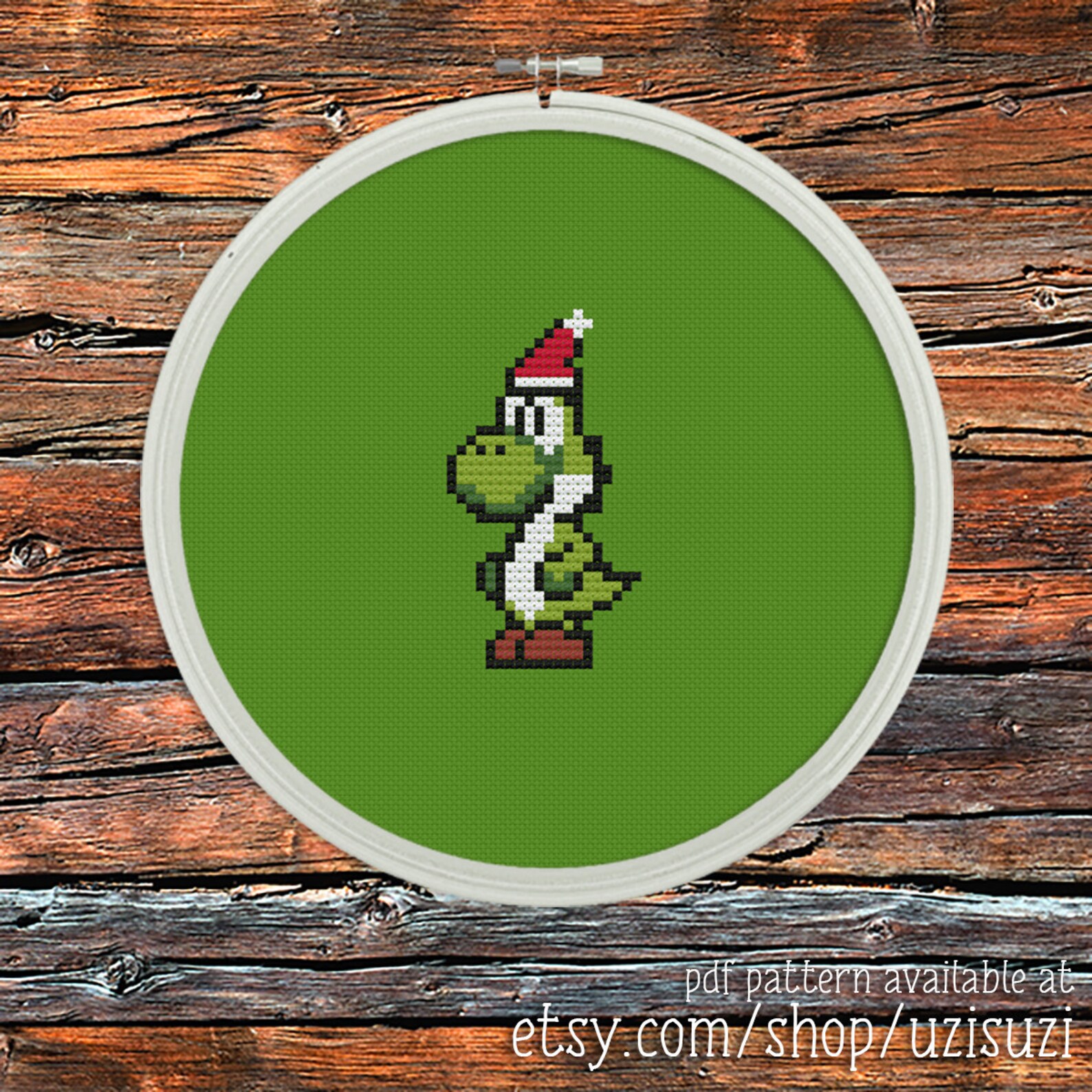 Yoshi Santa Christmas Cross Stitch Pattern PDF Download - Etsy