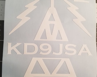 Ham Call Sign Decal - Etsy