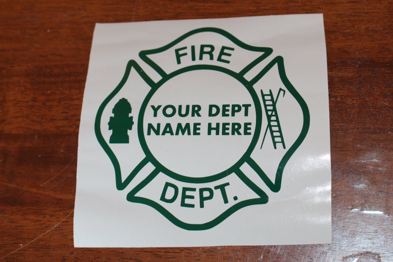 Fire Department Logo Custom Your Department Name Vinyl - Etsy