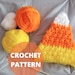 CROCHET PATTERN Candy Corn Coaster PDF Download Only - Etsy