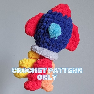 Mini Rocket Ship, No Sew CROCHET PATTERN, to the Moon, Crochet Rocket ...