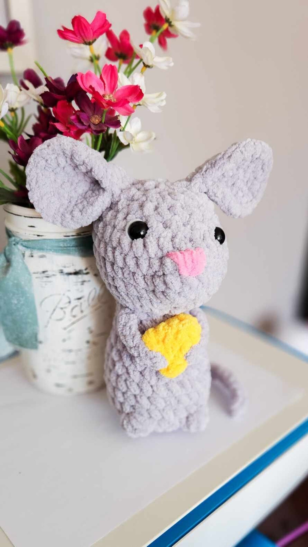Mouse Plushie, Crochet Toys, Plushies for Kids, Stuffed Animal, Mouse ...