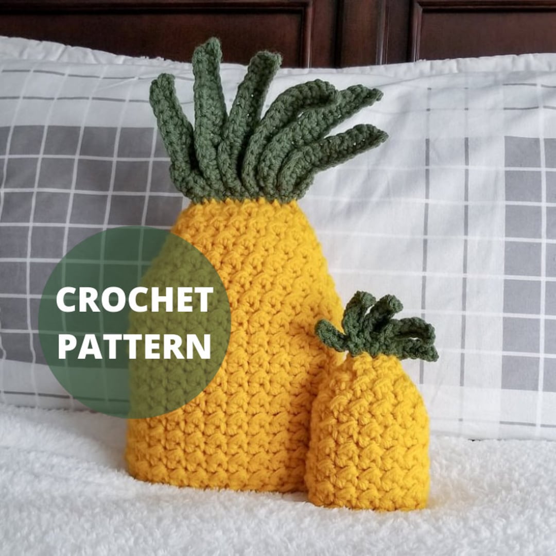 CROCHET PATTERN, Pineapple Pillow in Two Sizes, Pdf Download, Crochet ...