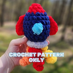 Mini Rocket Ship, No Sew CROCHET PATTERN, to the Moon, Crochet Rocket ...