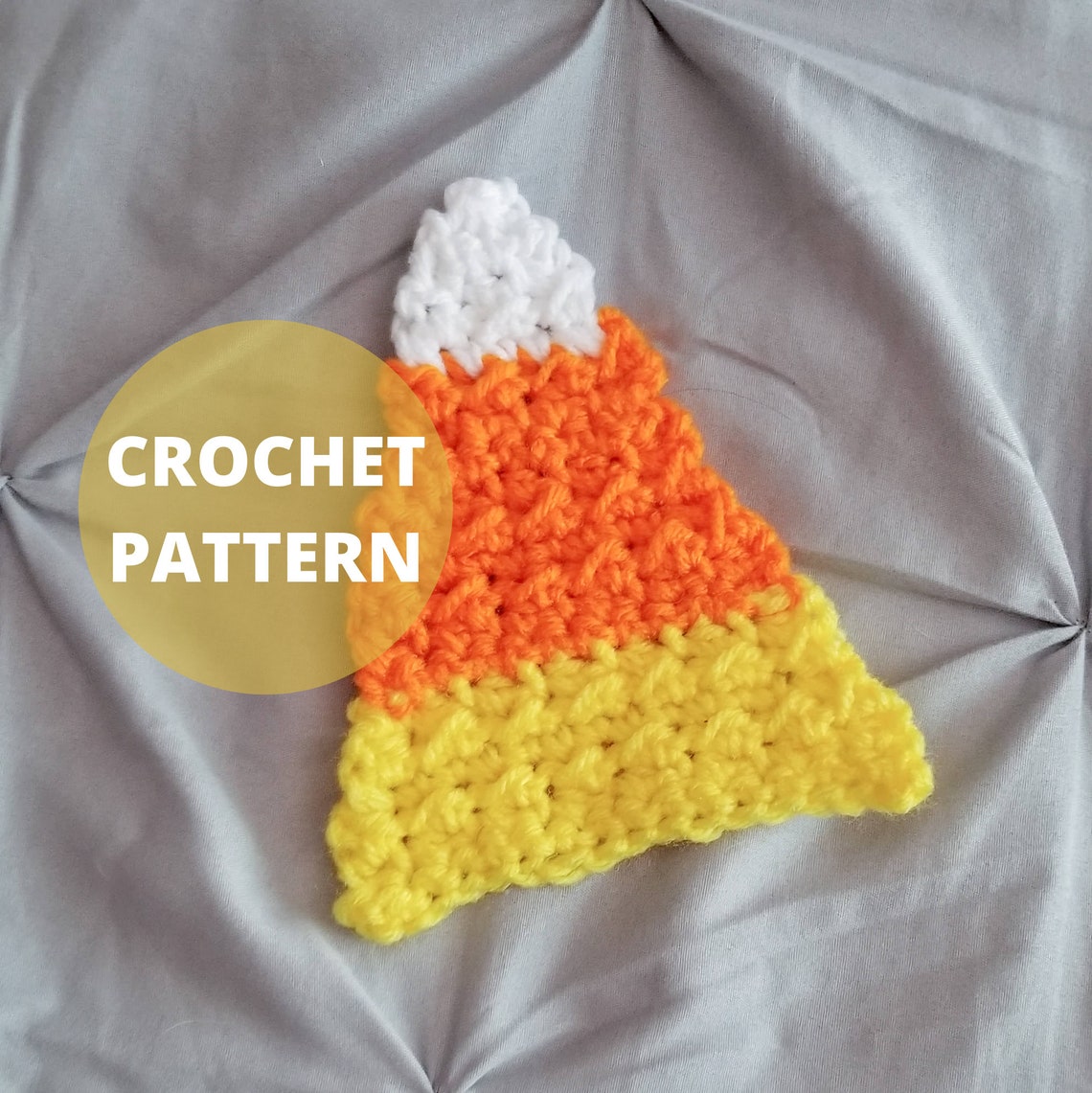 CROCHET PATTERN Candy Corn Coaster PDF Download Only - Etsy