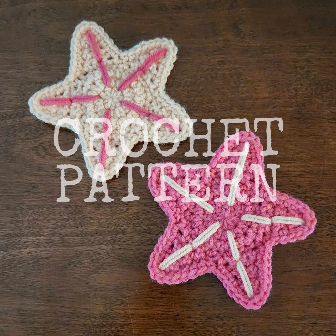 Stellar Starfish Coaster Crochet Pattern - Under the Sea (PDF Download ...