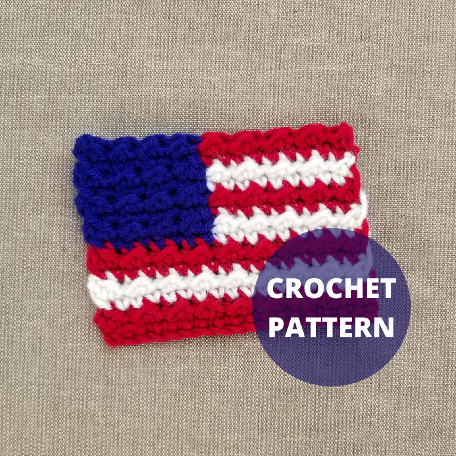 Americana Flag Coaster Crochet Pattern (PDF Download) - Etsy